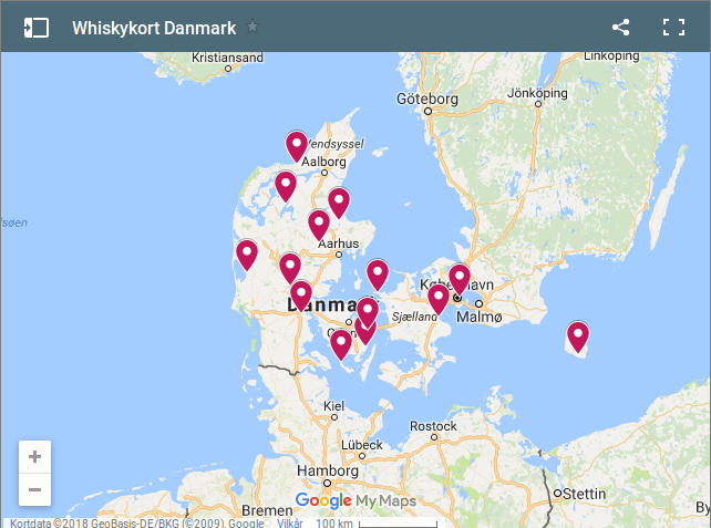 Whiskykort over Danmark - find destilleriet på landkortet - Whiskyblog.dk